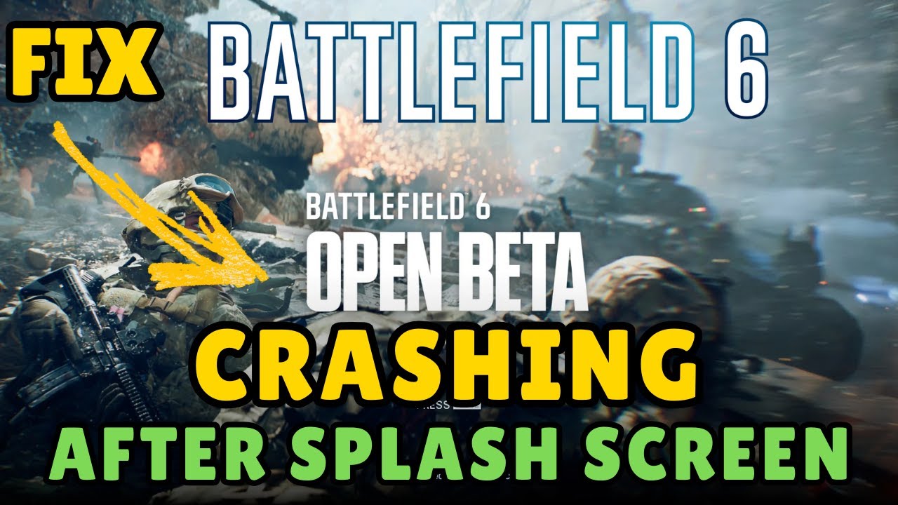battlefiled 6 beta crashing after splash screen fix - YouTube