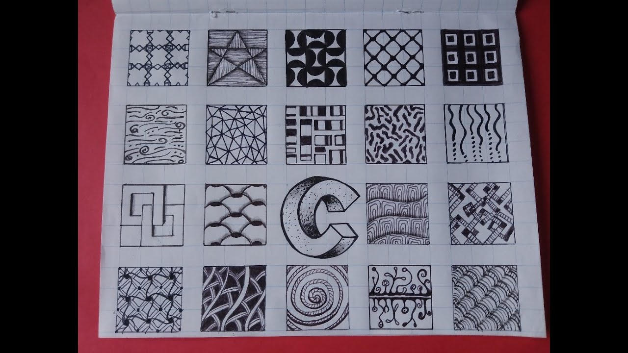 1001 Easy tangle patterns #296 - YouTube