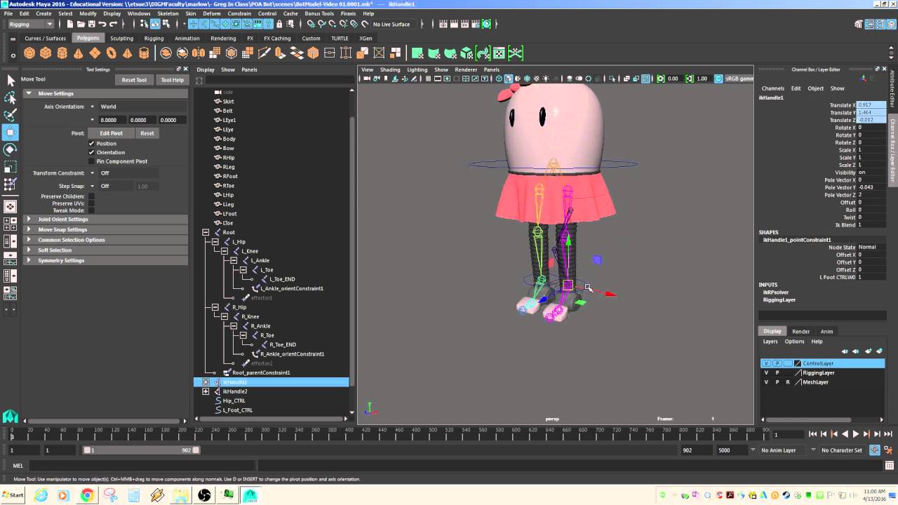 Maya Rigging Bot 03 - YouTube
