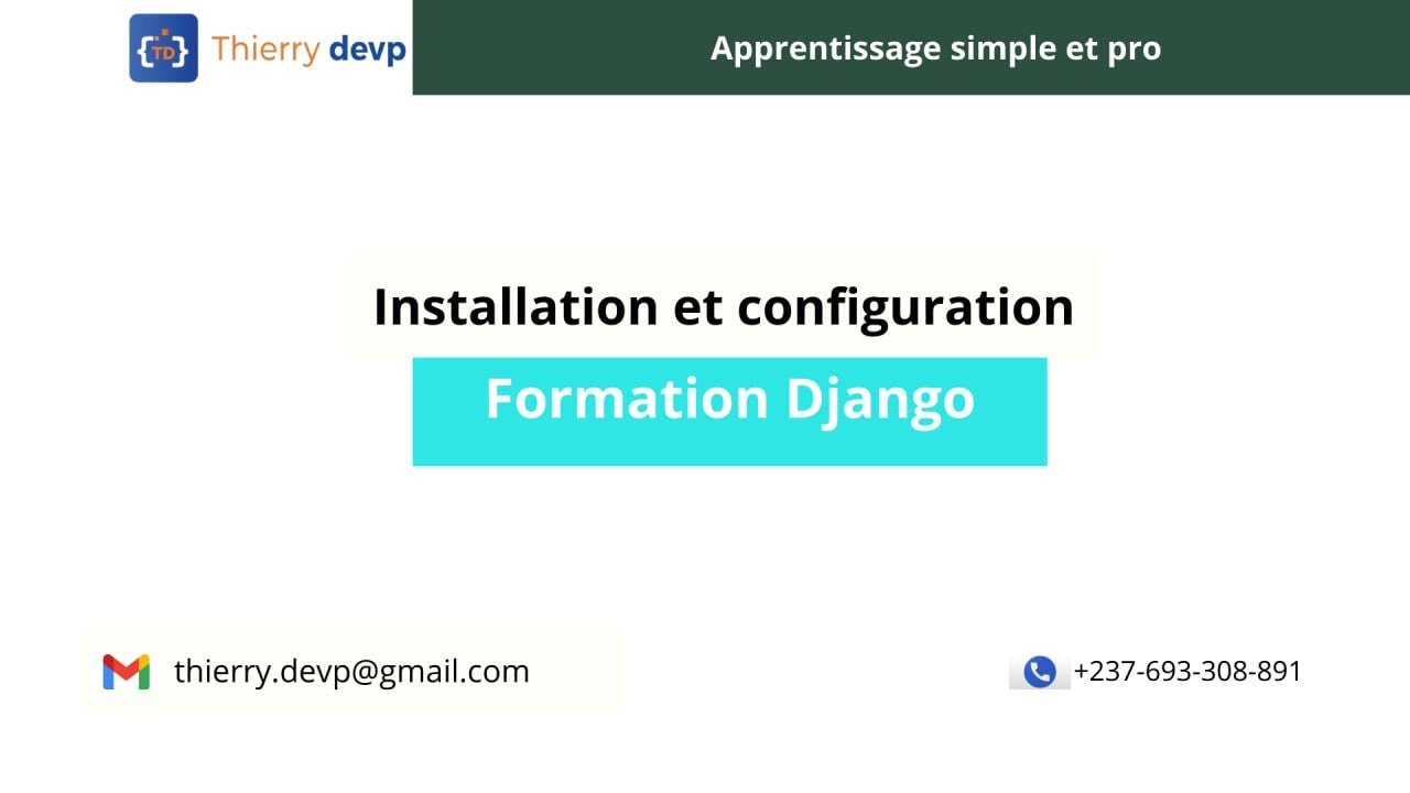 Partie1 Installation Et Configuration De Django Youtube