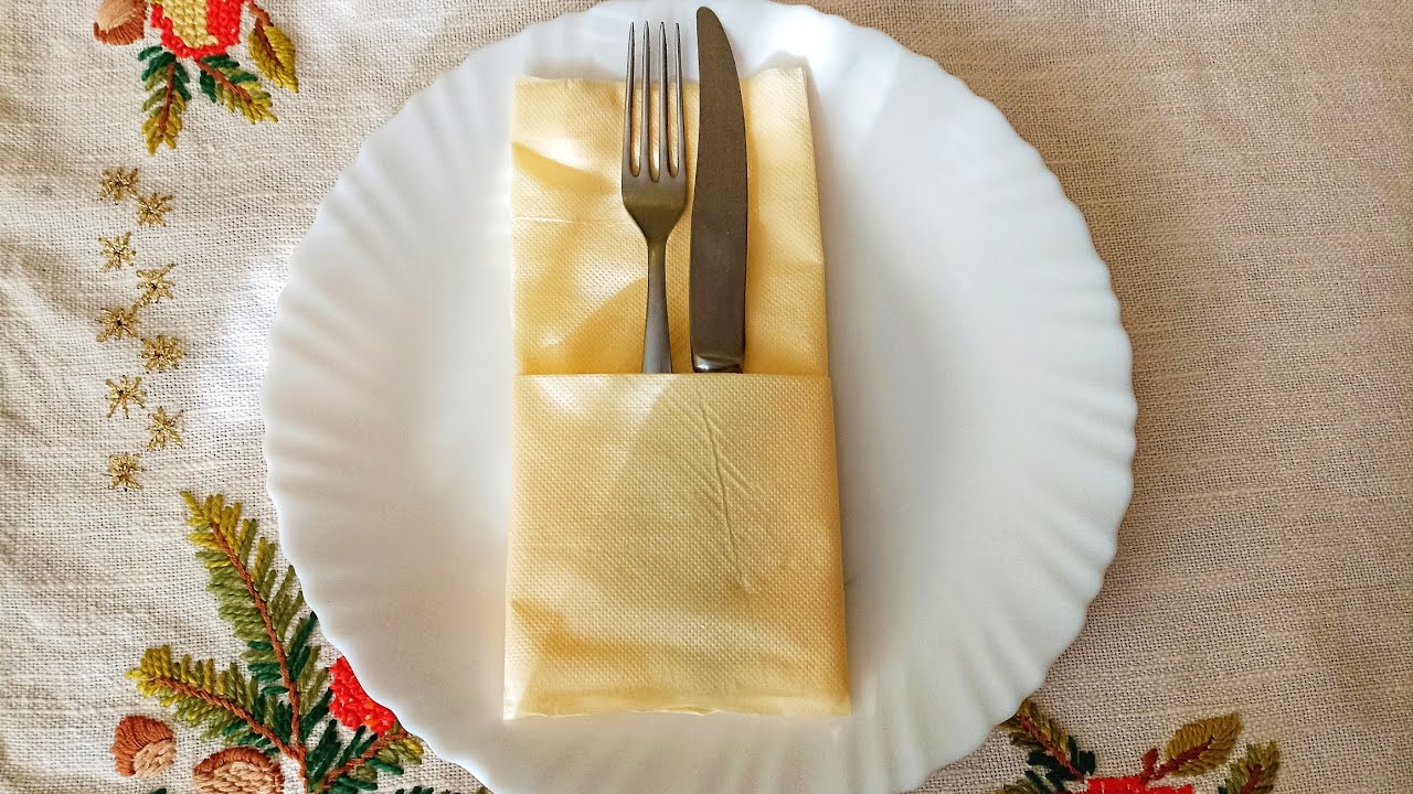 Ideja za dekorativno zavijanje salvete - dekoracija sa salvetom ...