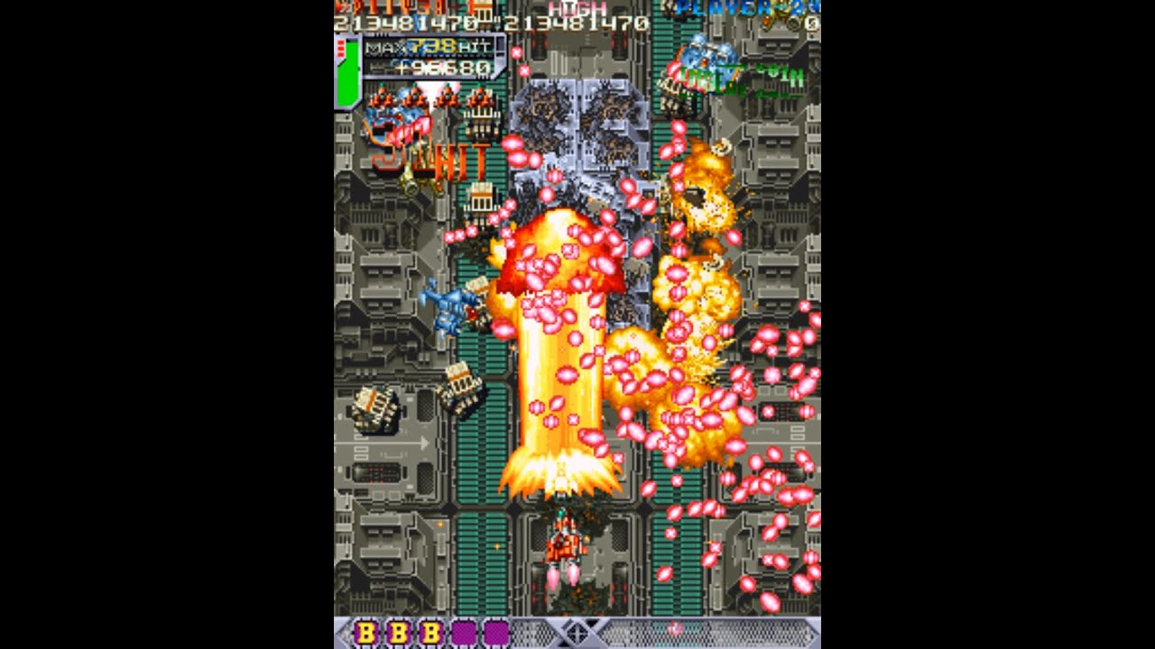 DoDonPachi (Arcade) - 2-ALL A-L 268m - YouTube