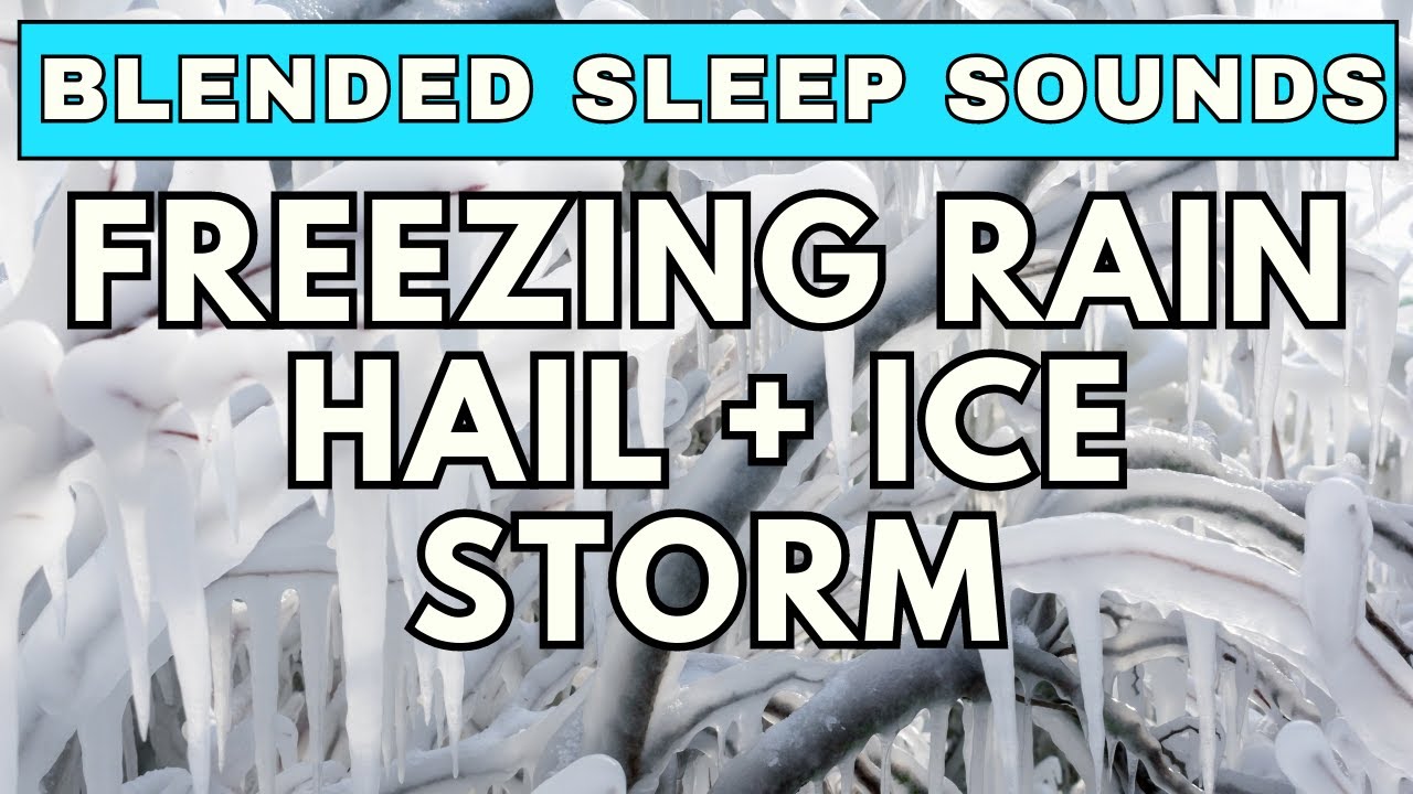 Winter Chill: Hail, Freezing Rain and Howling Blizzard | 10-Hour Black ...