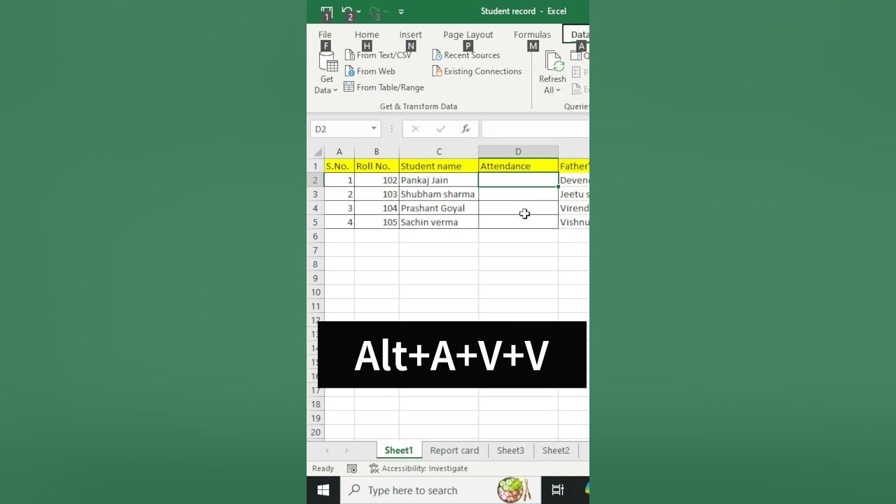 How to create automatic attandance sheet in excel | #excel #exceltricks - YouTube