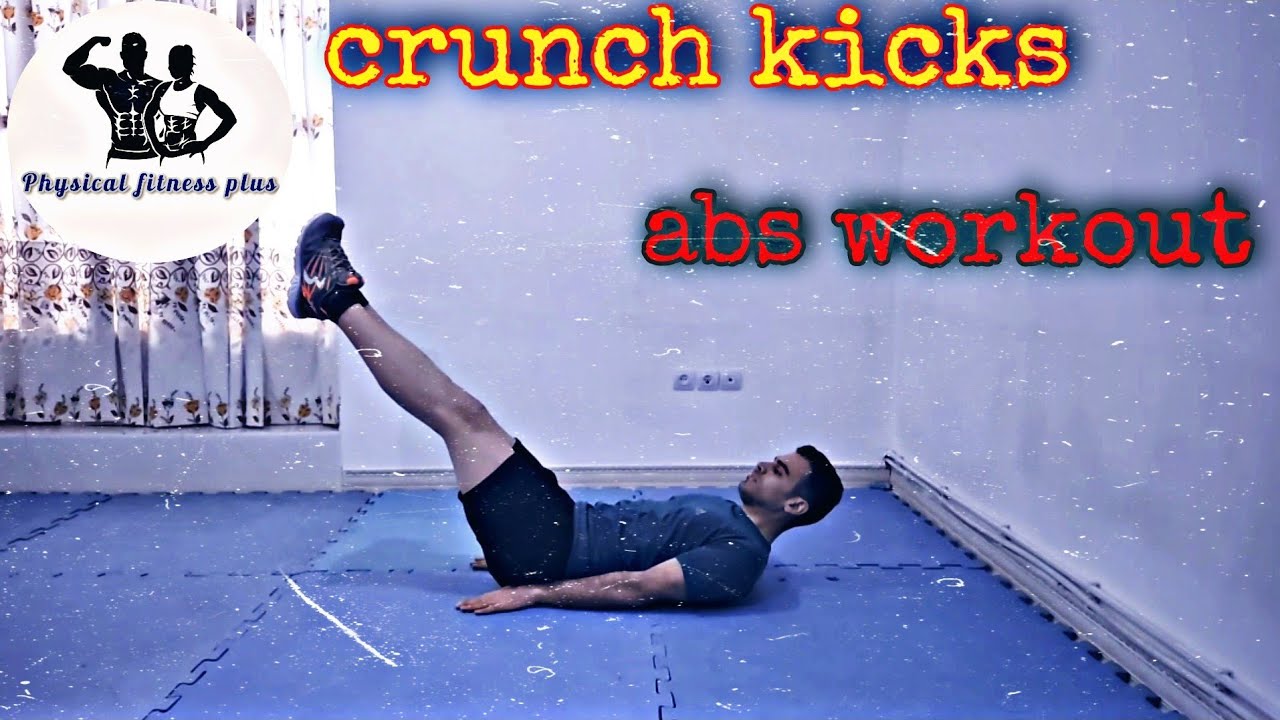 Crunch kicks| crunches workout| crunch kicks lower abs - YouTube