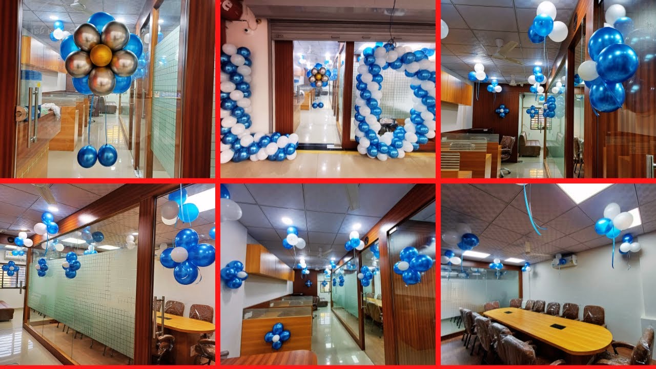 Office Inauguration Balloon Decoration – New Office Opening Balloon ...