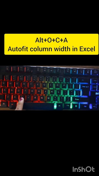 Shortcut key Autofit column width in Excel #shortcutkeys #excel - YouTube