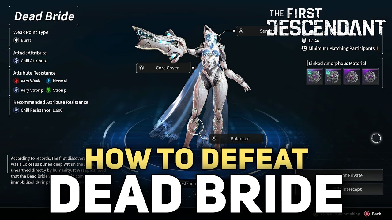 How To Defeat DEAD BRIDE Boss Fight - The First Descendant - YouTube