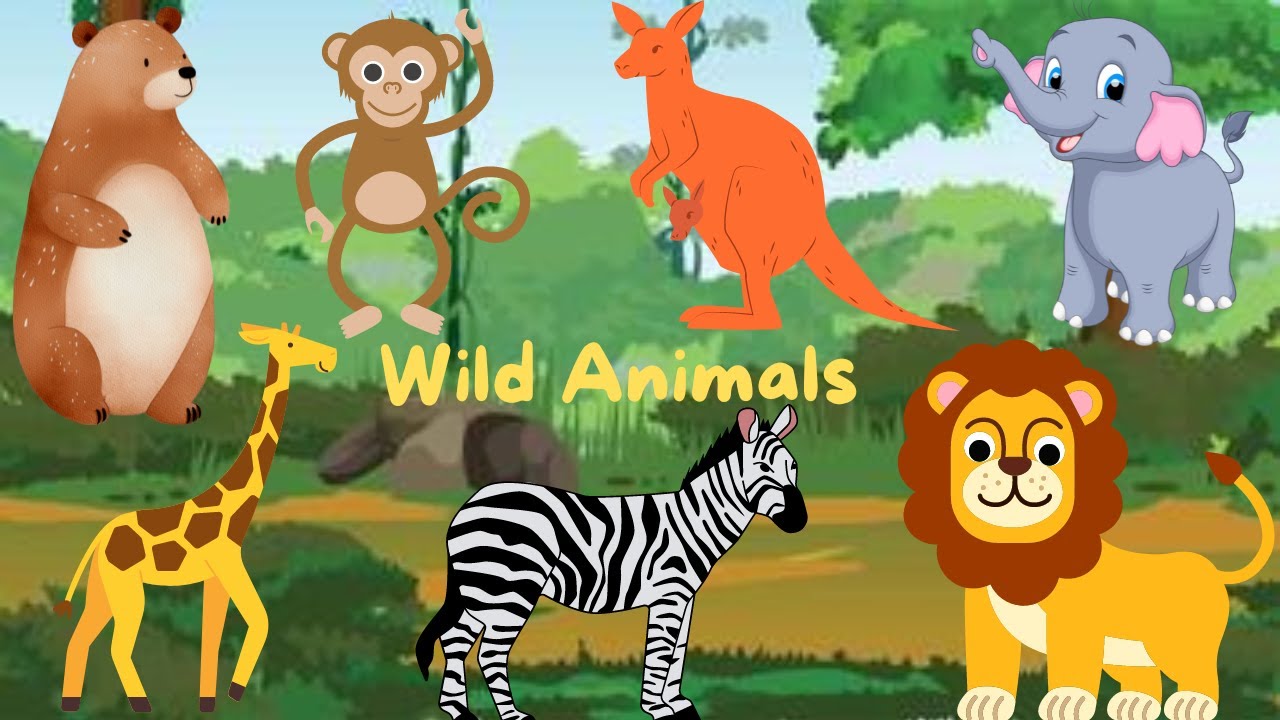 Wild Animals Song for Kids | Learn Wild Animals Name + Nursery Rhymes ...