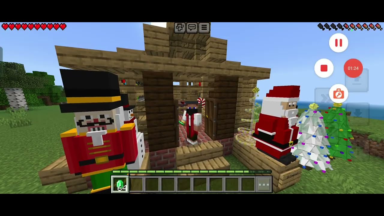 Celebrating Christmas Party As Santa In Minecraft ! - YouTube