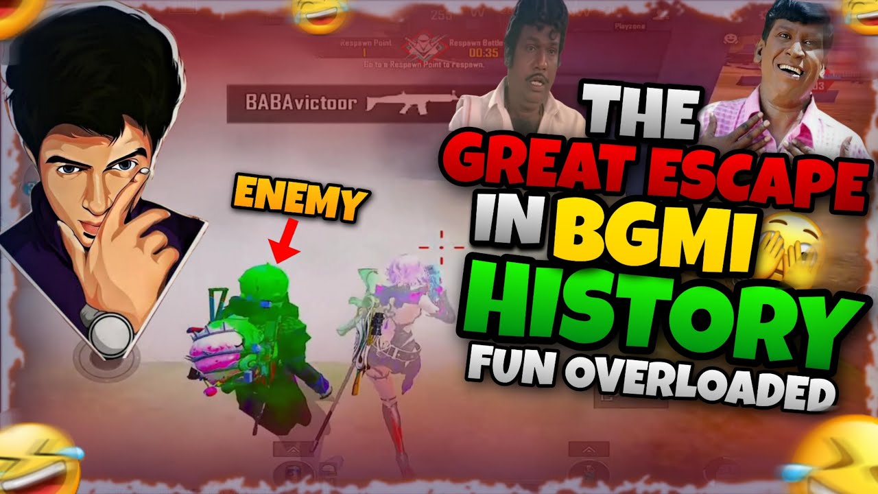 THE GREAT ESCAPE IN BGMI HISTORY | FUN OVERLOADED | #bgmi #bgmilive # ...