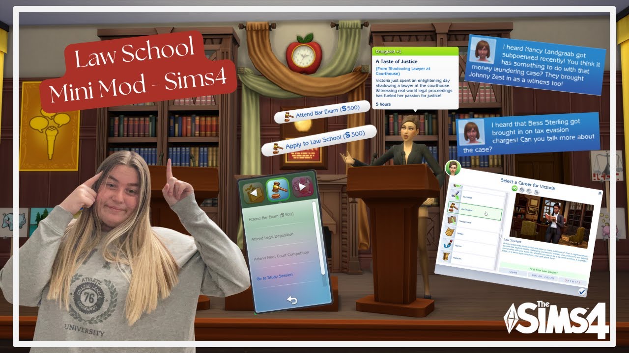 Bring Your Sims To Law School With This Mini Mod! - YouTube