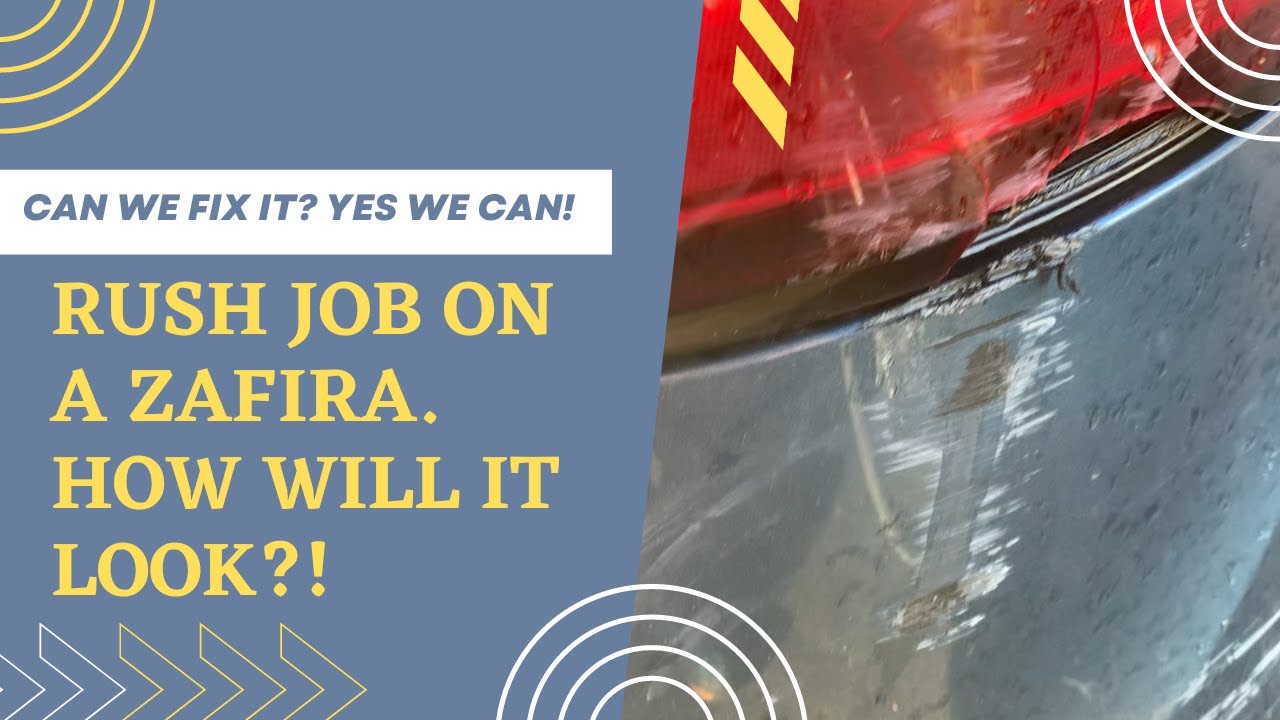 How to repair accident damage on rear bumper and tail light Vauxhall ...