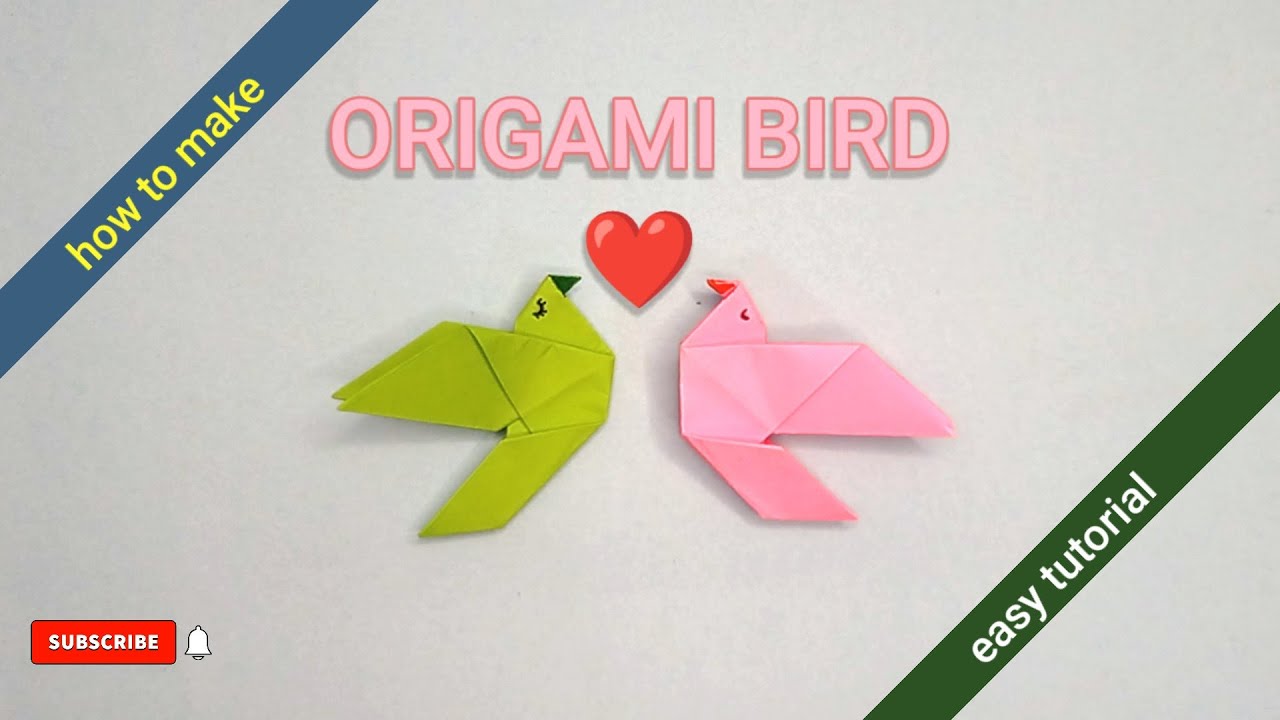 ORIGAMI BIRD - how to make origami bird - easy tutorial step by step ...