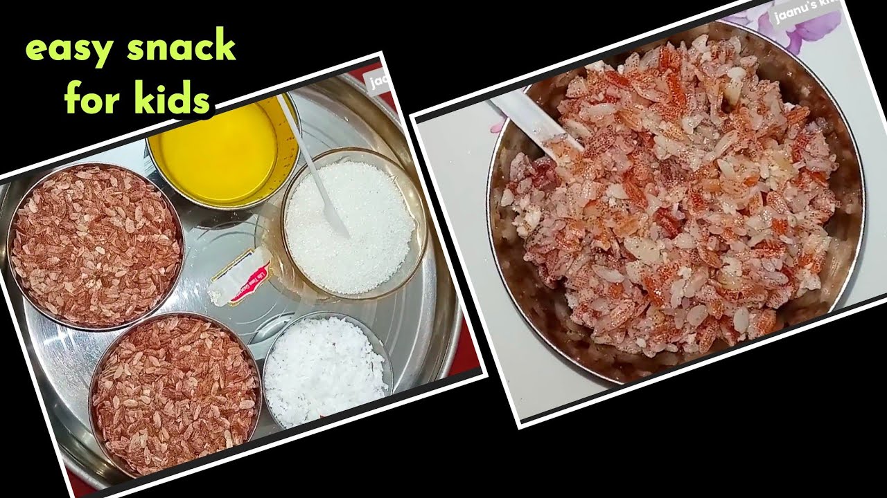 Easy Snack for Kids/Poha Sweet/No Cooking/Yummy & Healthy Snack Recipe ...