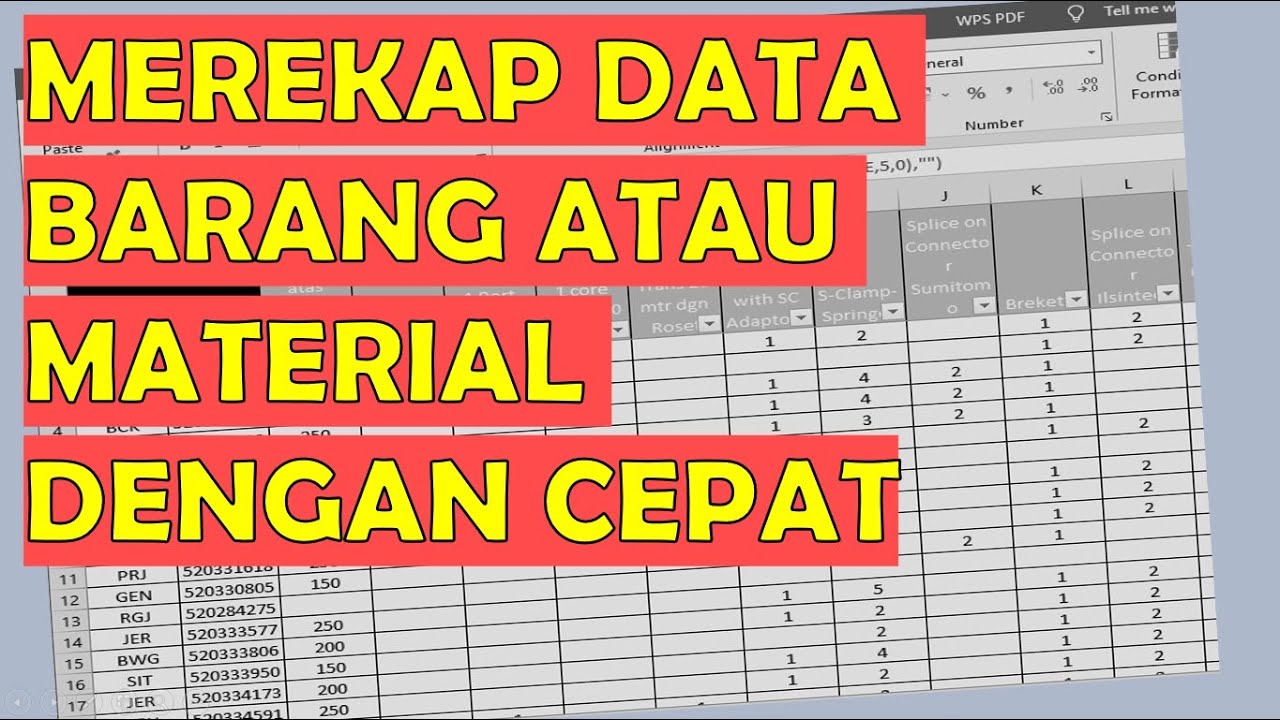 CARA CEPAT REKAP BARANG ATAU MATERIAL - YouTube