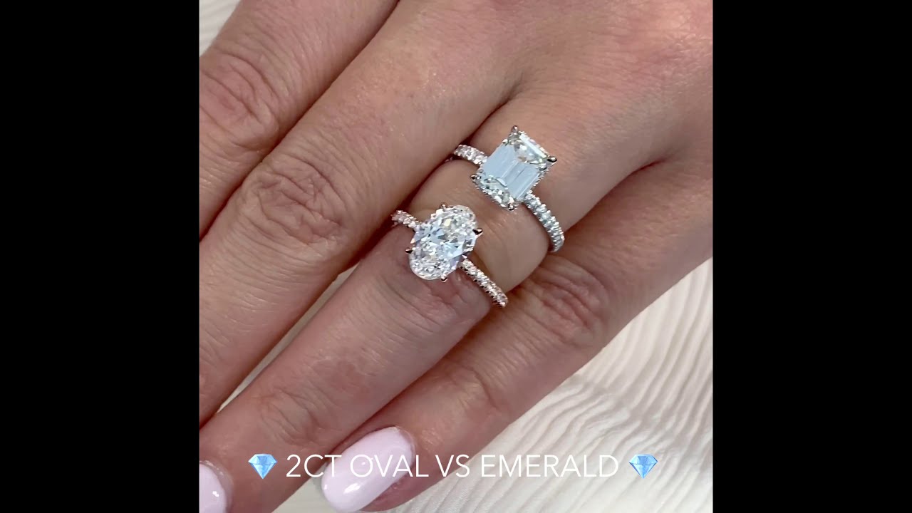 Emerald VS Oval Diamond Ring Comparison