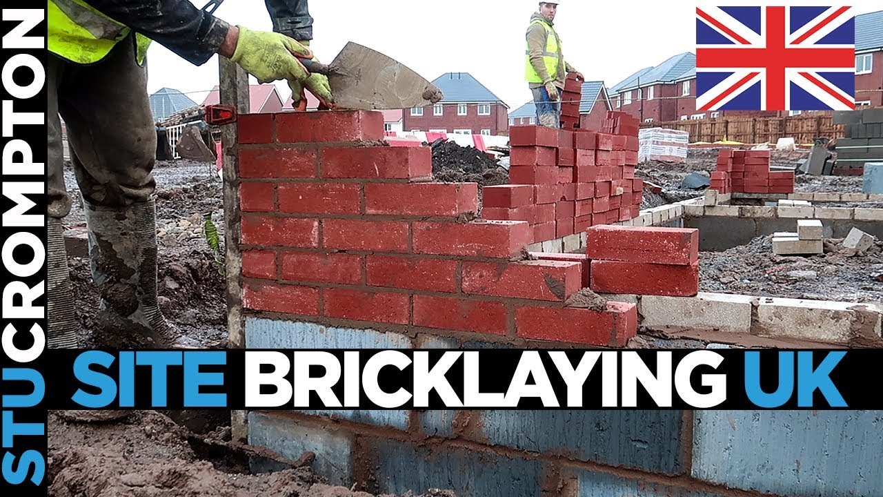 Site Bricklaying UK House Footings - YouTube
