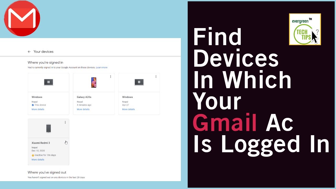 Find devices logged in to your Gmail Ac / logout your gmail account ...