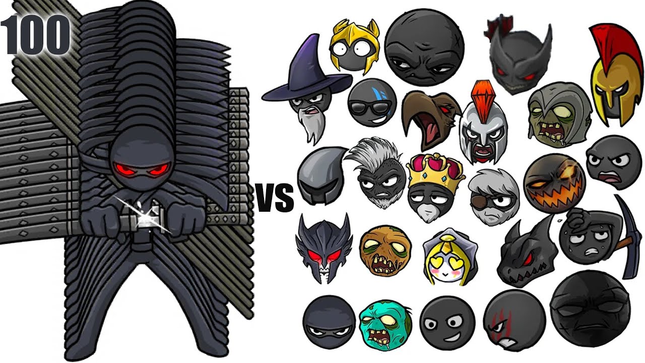 Stick War 3 Saga - 100 Shadowrath Vs 100 Units of each - YouTube