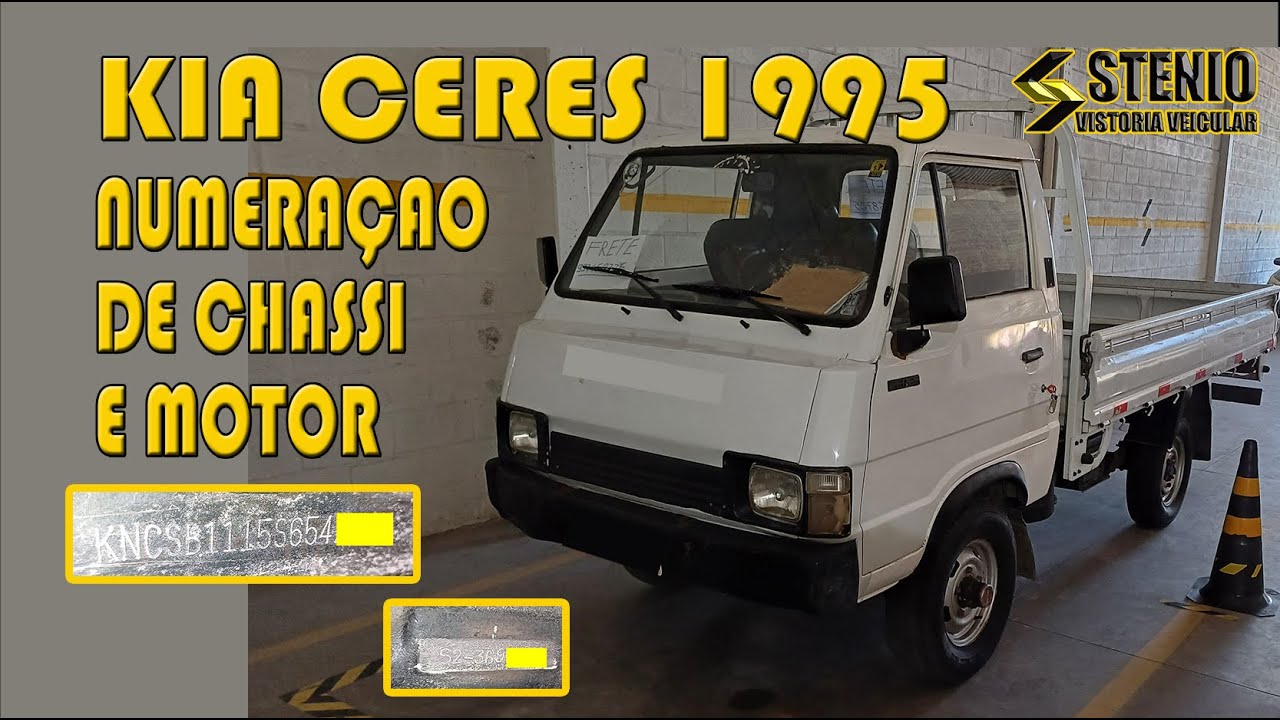 Kia Ceres 1995, numeração do chassi e motor. - YouTube