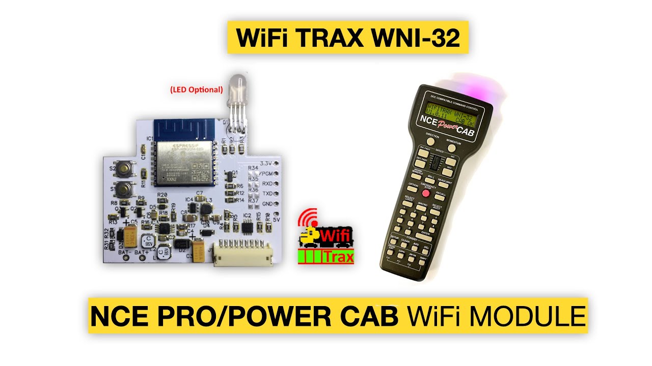Brand New WiFi Trax NCE Pro Cab / Power Cab WiFi conversion! WifiTrax WNI-32 - YouTube