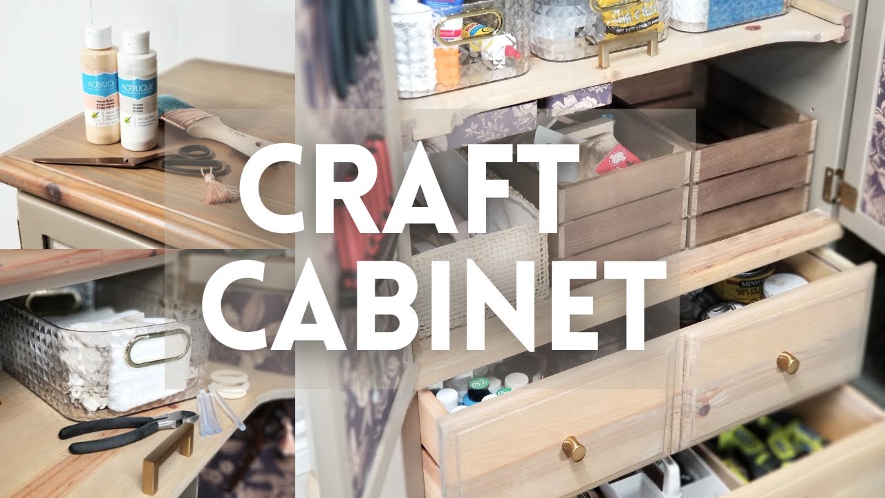 Craft Supply Organization | Craft Cabinet Storage Solutions | Armoire ...