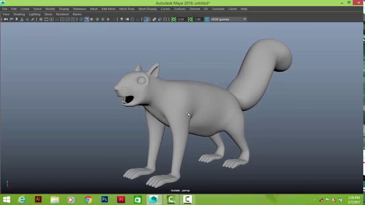 autodesk maya squirrl modelling - YouTube