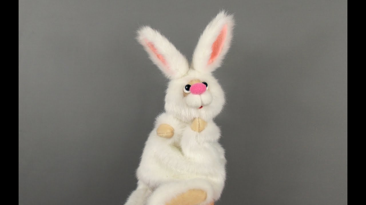 White hare hand puppet. - YouTube