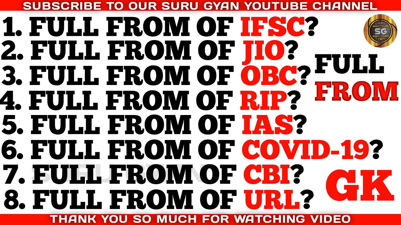 Top 20 very very important gk full from | general knowledge | full from ...