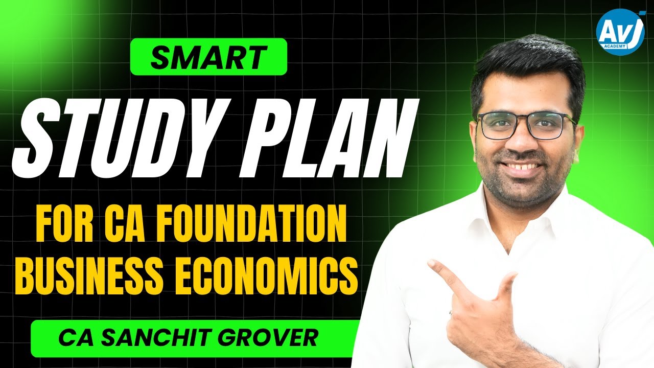 Smart Study Plan | Jan 25 Exams | CA Foundation Business Economics | CA ...