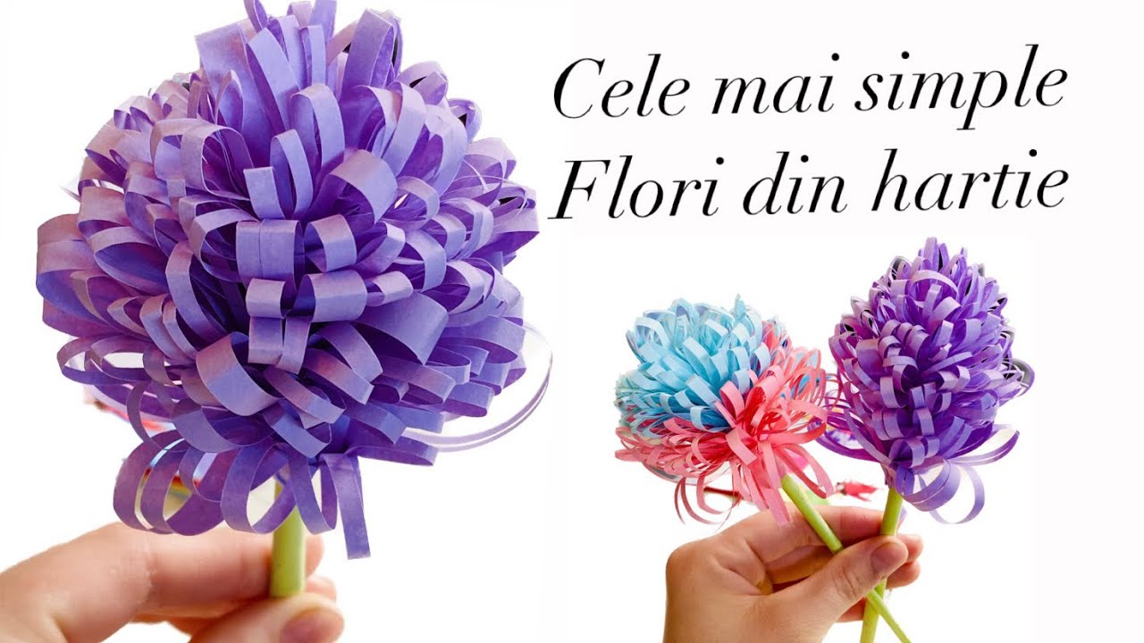 Cele mai simple Flori din hartie | paper flower - YouTube