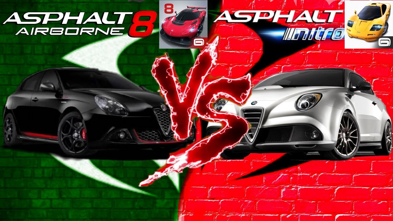 Asphalt 8 VS Asphalt Nitro |Alpha Romio Mito gta - YouTube