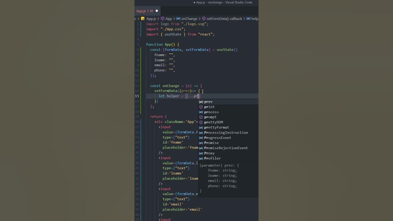 one onChange but multiple controlled inputs #shorts - YouTube