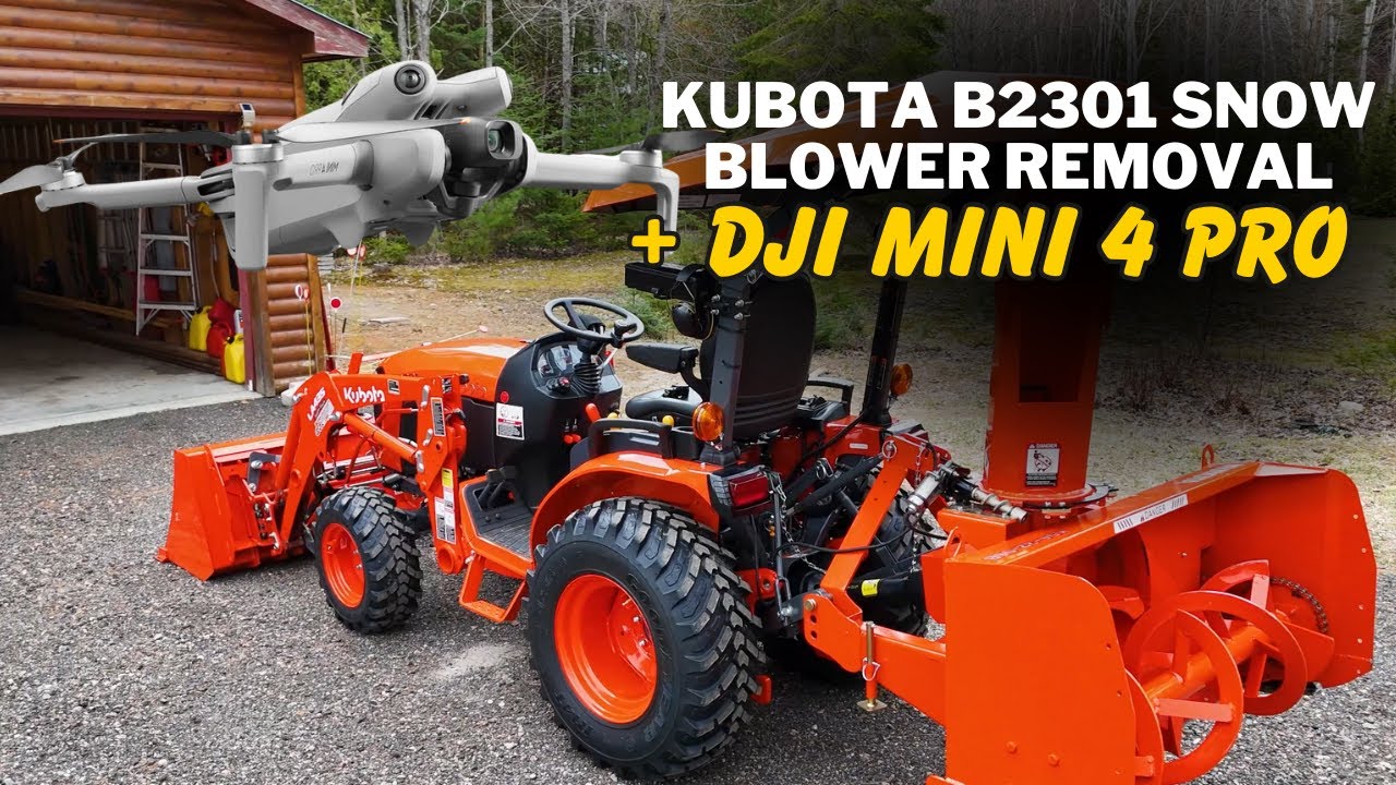 Drone Test: DJI Mini 4 Pro Captures Kubota B2301 Snow Blower Removal in ...