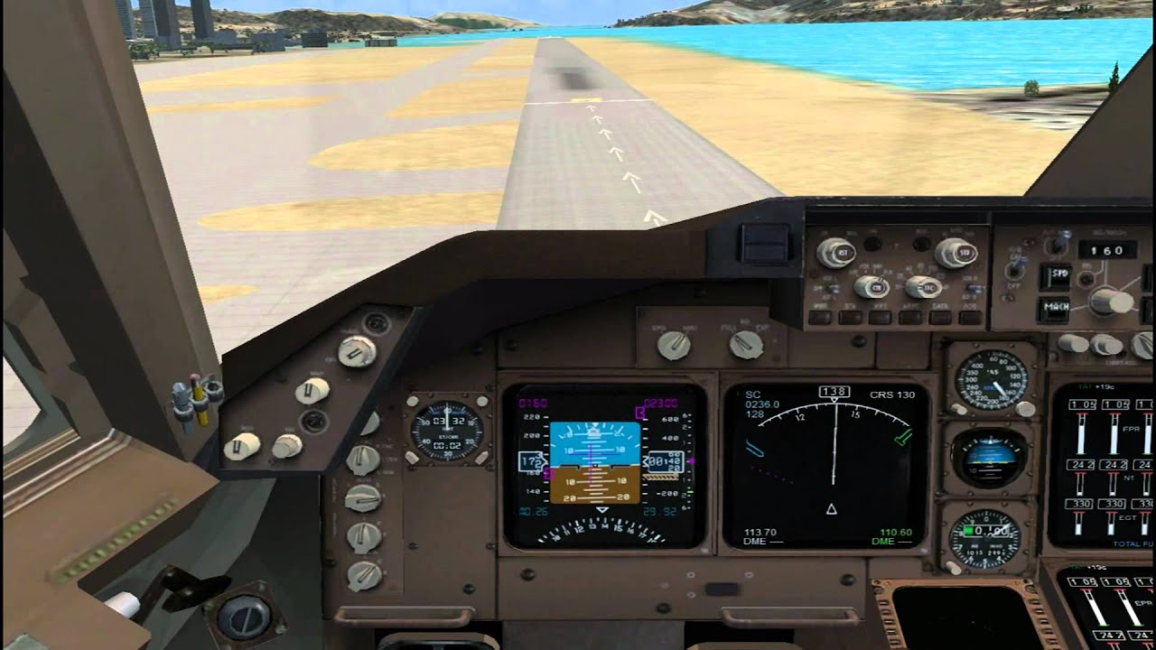 FSX - Kai Tak, Hong Kong - Old Checkerboard Approach - B747-400 - Track ...