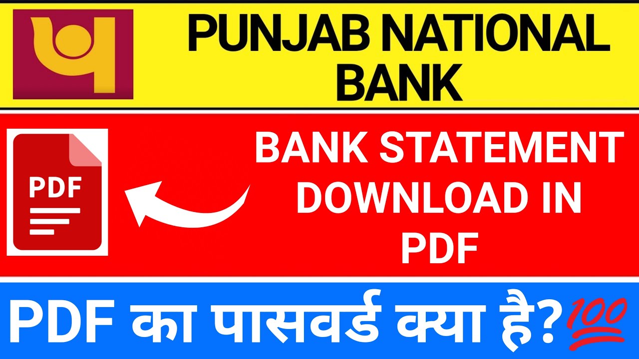 punjab national bank statement pdf download | pnb statement pdf ...