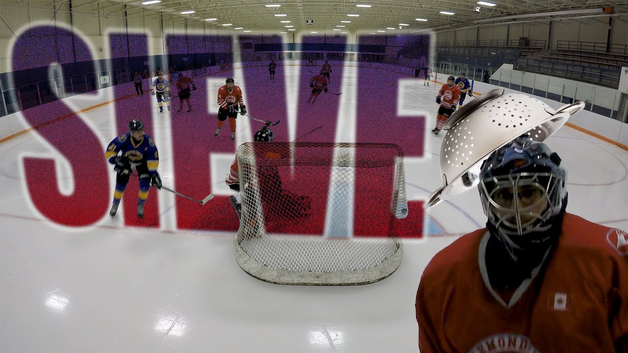 I was a Sieve /Red vs. Purple/ Beer League Hockey. Goalie POV & Mic'd ...