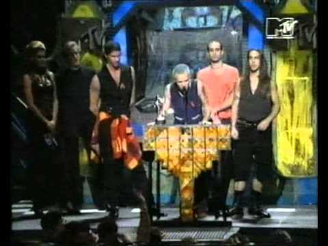 Red Hot Chili Peppers receive 1992 MTV award for their video 'Under The ...