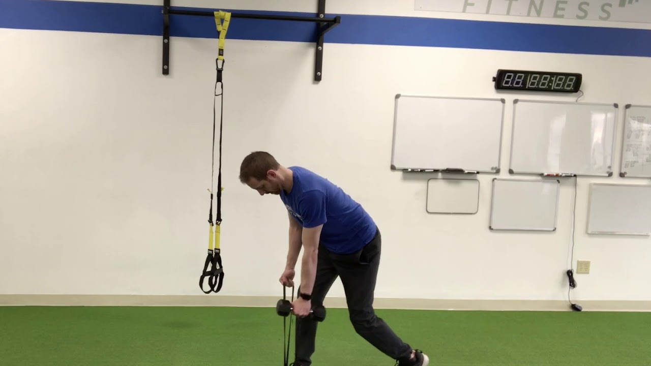 Band + DB Bent Over One Arm Row - YouTube