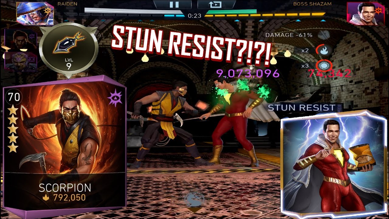 Getting Bullied by Boss Shazam's Base Stun Resistance | Injustice 2 ...