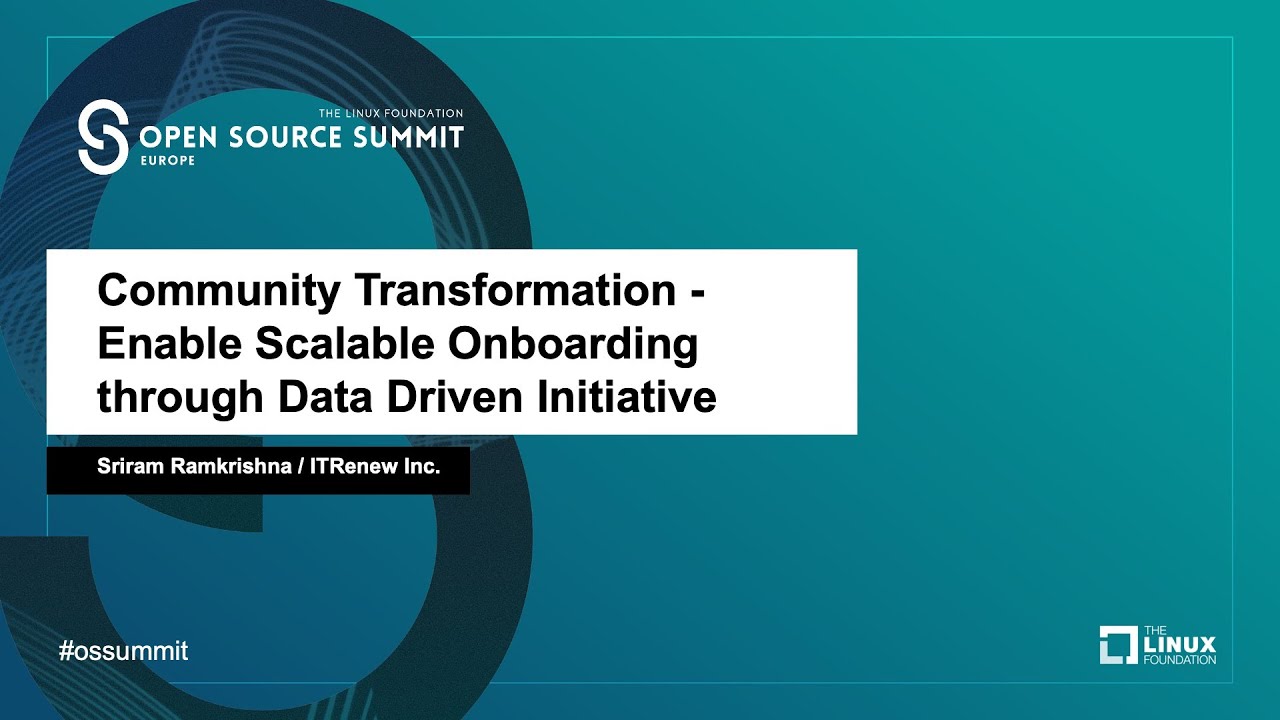 Community Transformation - Enable Scalable Onboarding through Data ...