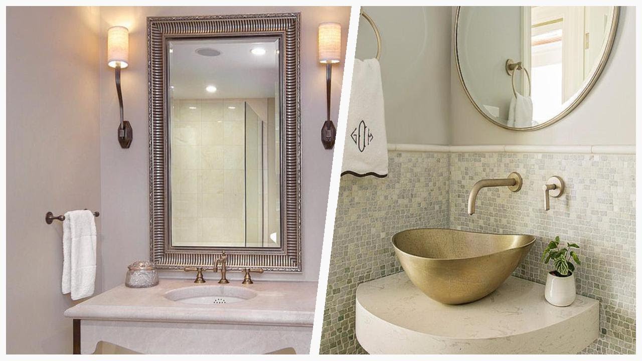75 Luxury Transitional Powder Room Design Ideas You'll Love 💎 - YouTube