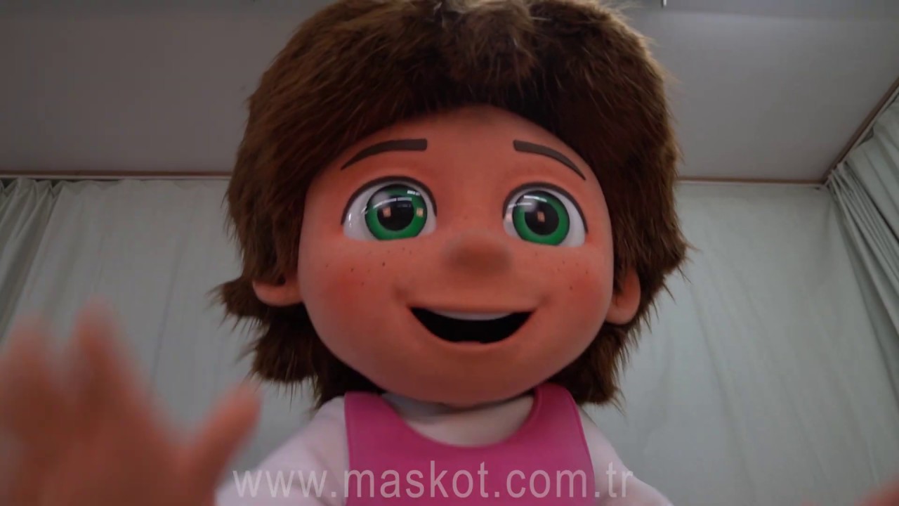 Cute Girl Mascot Costume and Maskot Team - YouTube