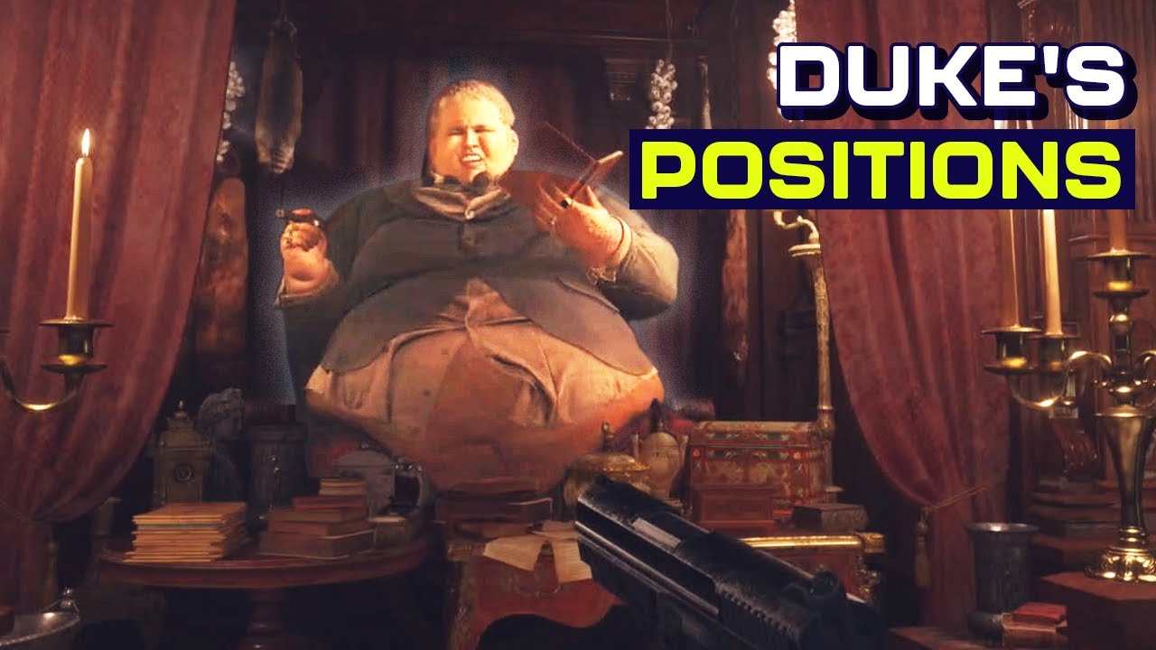 The merchant, Duke, has different positions in Resident Evil Village ...