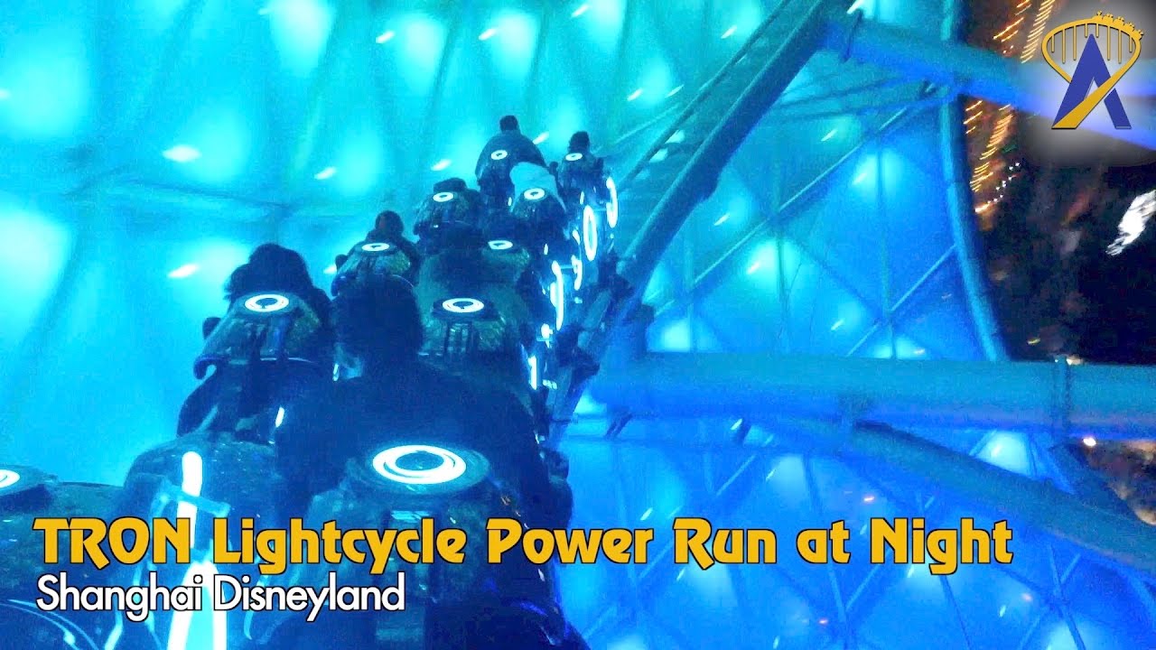 TRON Lightcycle Power Run Nighttime POV Shanghai Disneyland - YouTube