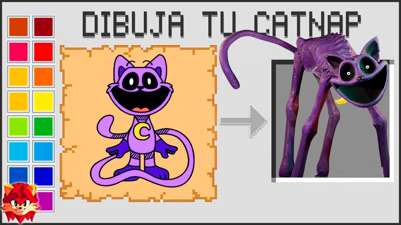MINECRAFT pero TODOS LOS CATNAP QUE DIBUJO APARECEN EN EL INVENTARIO 🎨😈 ...