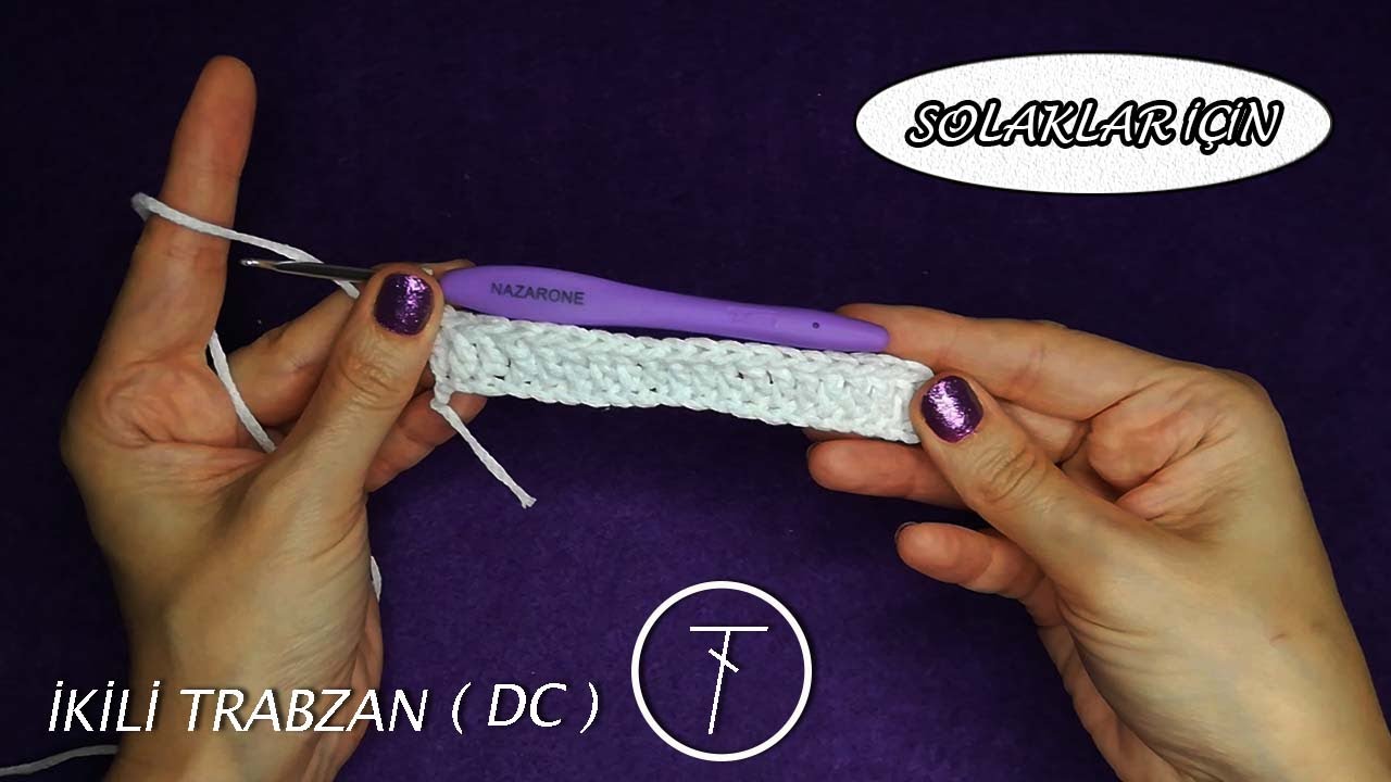 İKİLİ TRABZAN | İkili Trabzan Nasıl Yapılır? | Tığ İşi (solaklar için ...