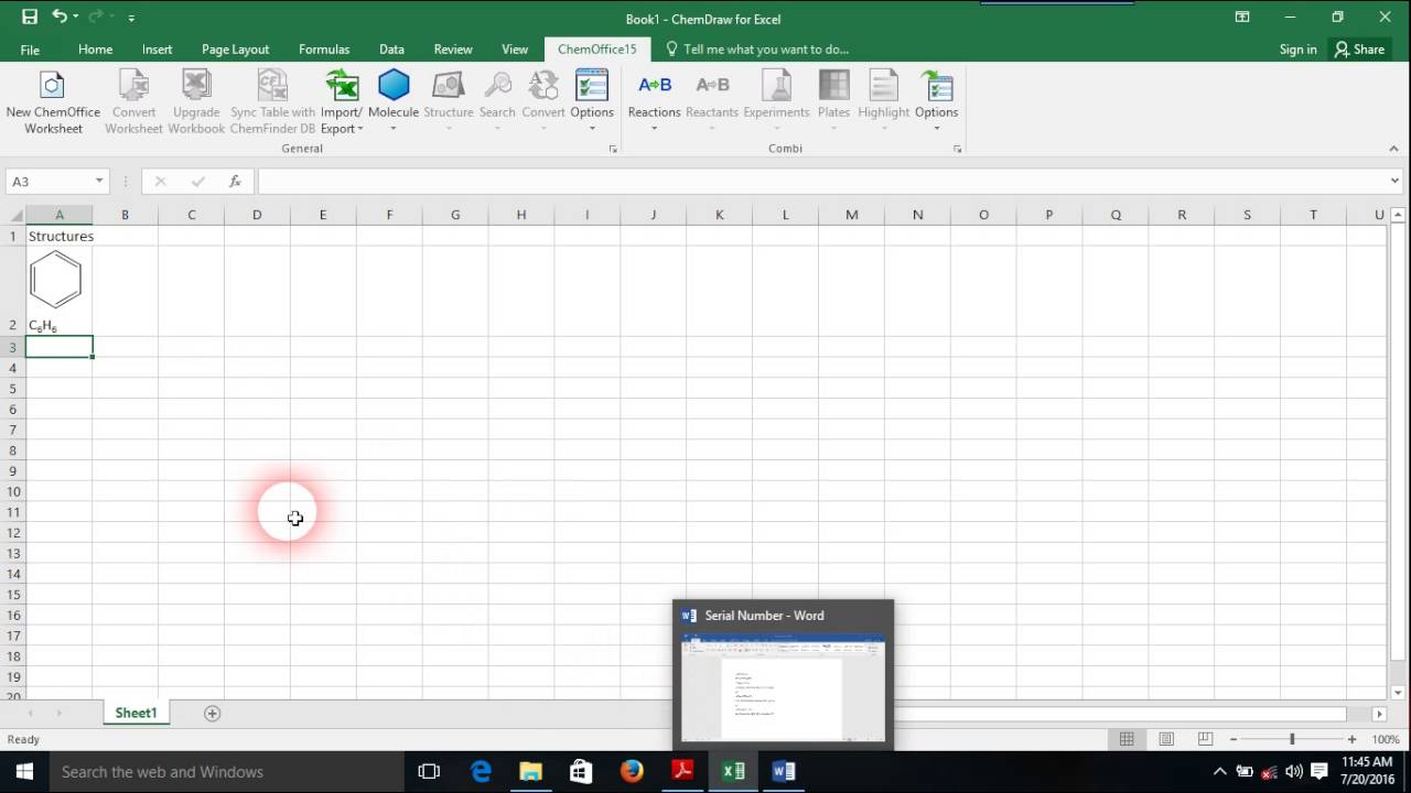 Chem Draw Excel part 1 - YouTube