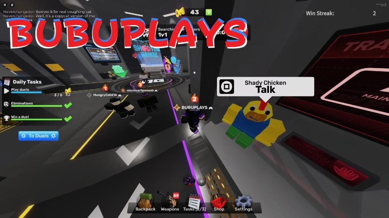 Doing shady chicken quests Rivals the hunt mega edition Roblox - YouTube